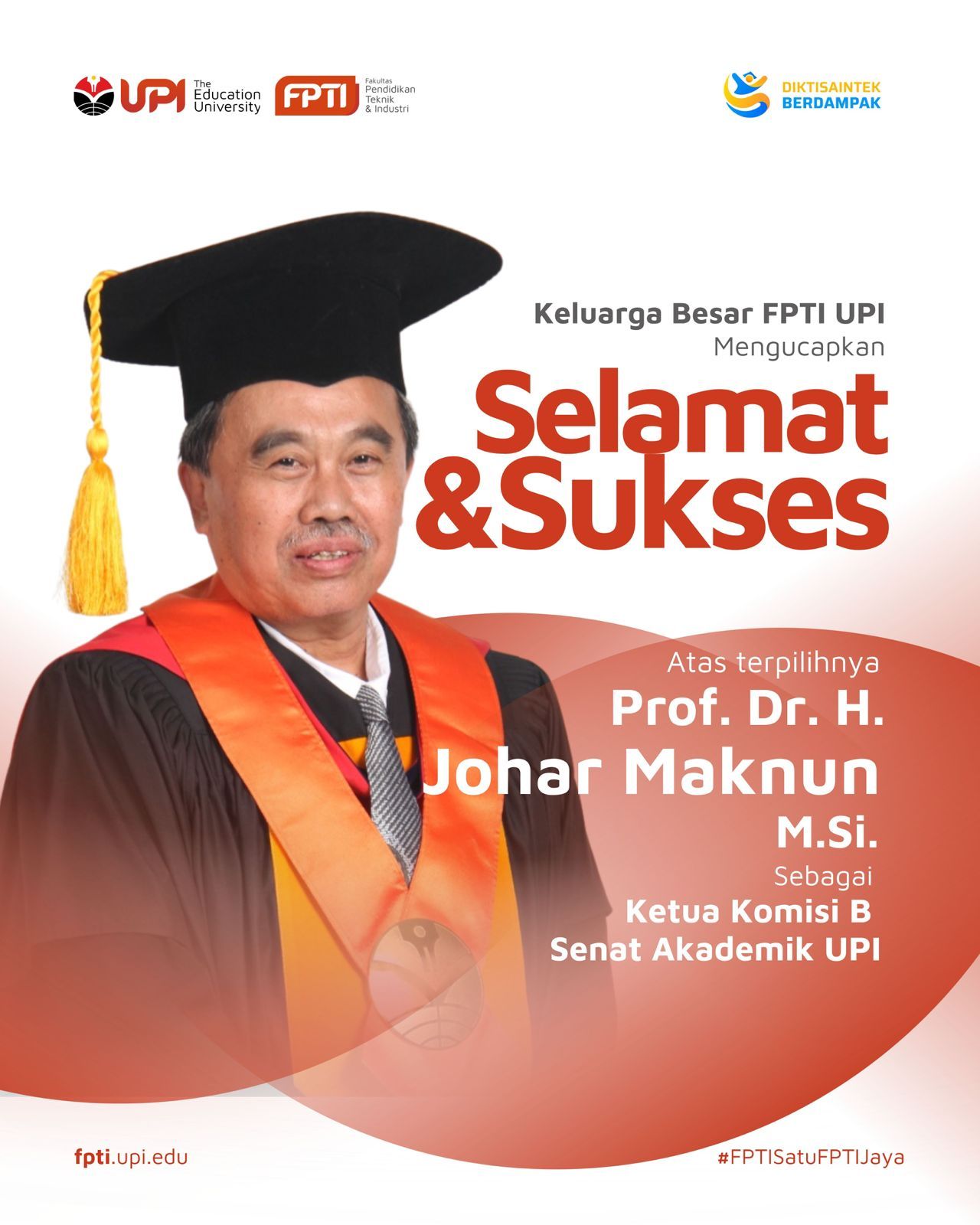 Prof. Dr. Johar Maknun, M.Si. Dosen FPTI UPI Terpilih sebagai Ketua ...